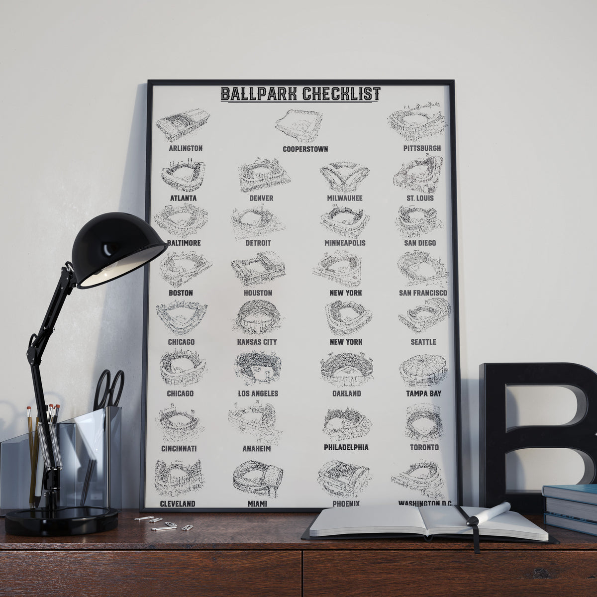 Baseball Stadium Checklist Print – Designs By Patterson